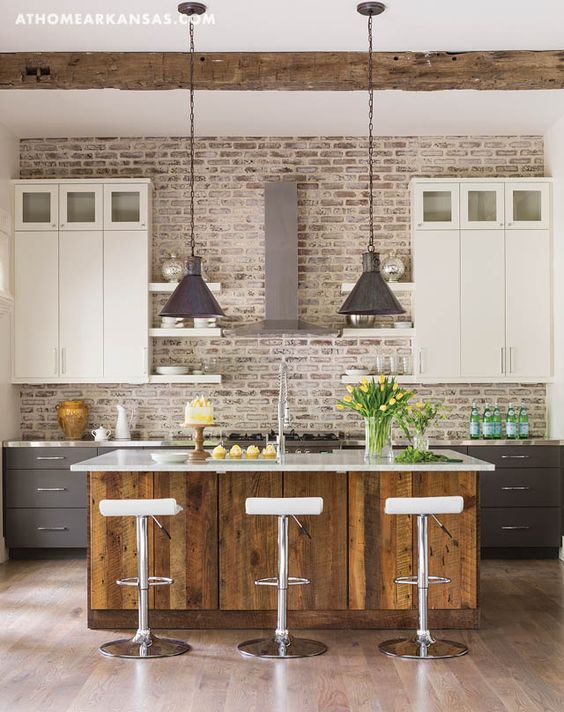 25 Gorgeous Exposed Brick Wall Kitchen Designs You’ll Love – The Great ...