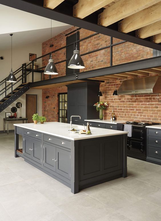 25 Gorgeous Exposed Brick Wall Kitchen Designs You’ll Love – The Great ...